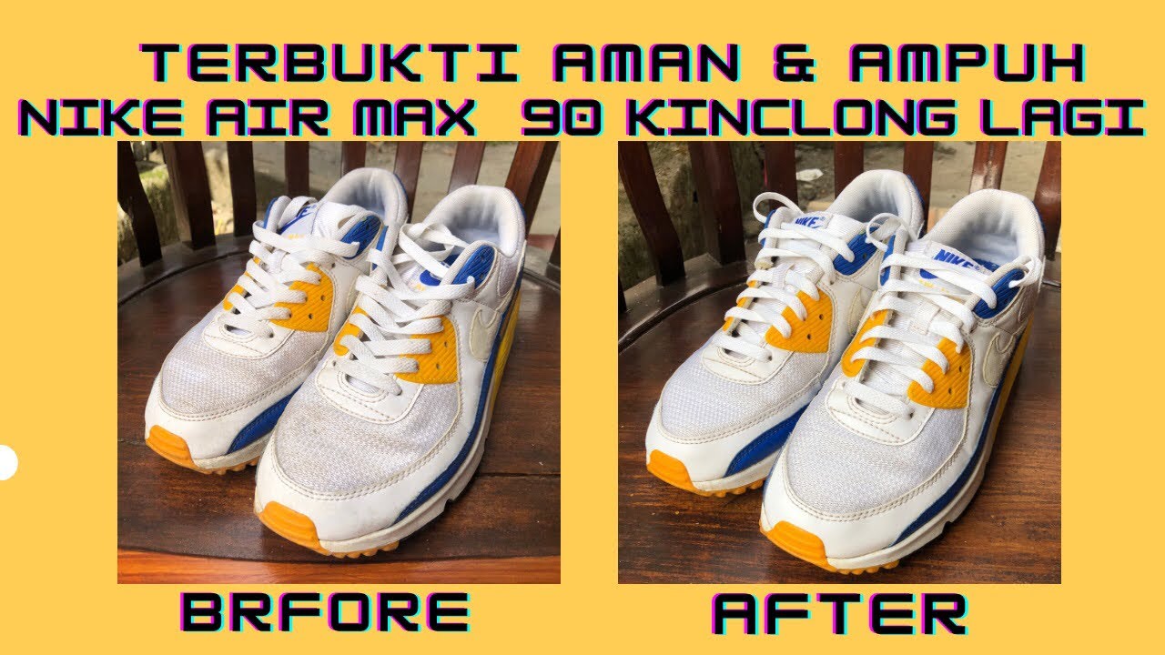 CARA MENCUCI SEPATU NIKE AIR MAX 90 BAHAN KULIT SINTETIS X KNIT - YouTube