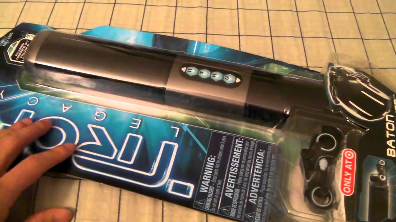 TRON LEGACY discs and baton toy - YouTube