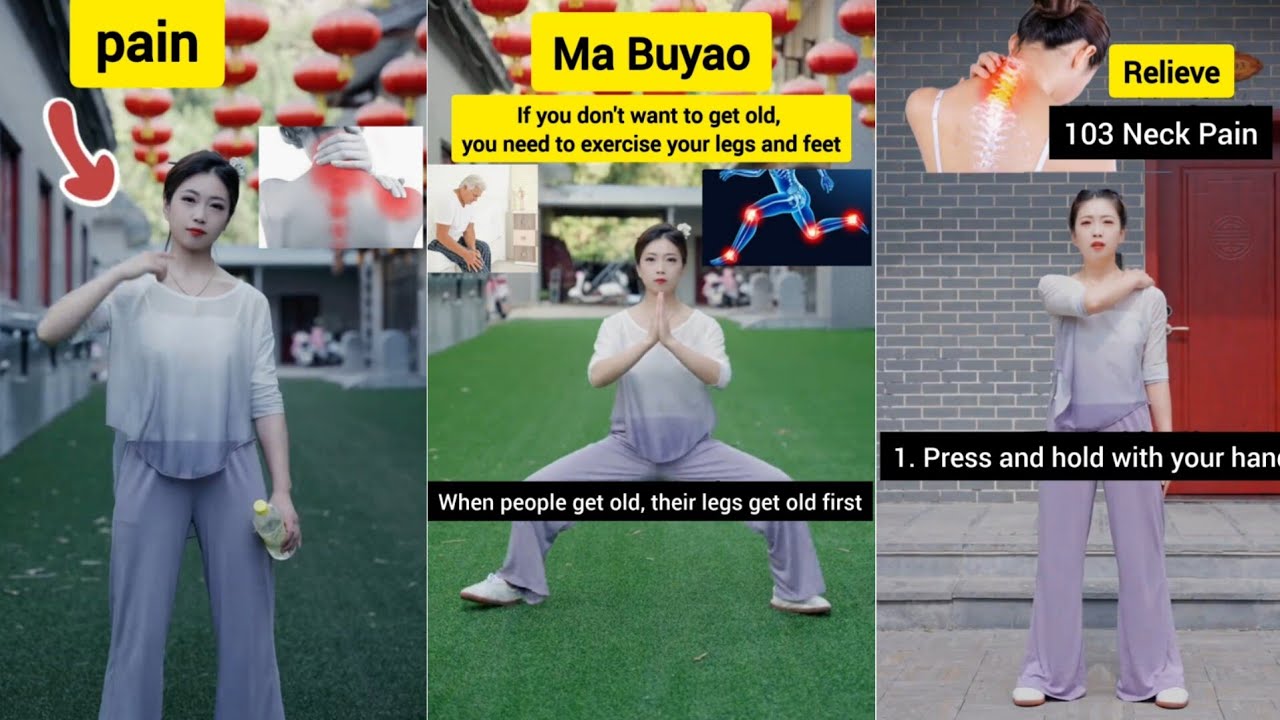 Simple Exercise For Shoulder, Neck | Waist and Legs | Qi Gong | Chinese ...