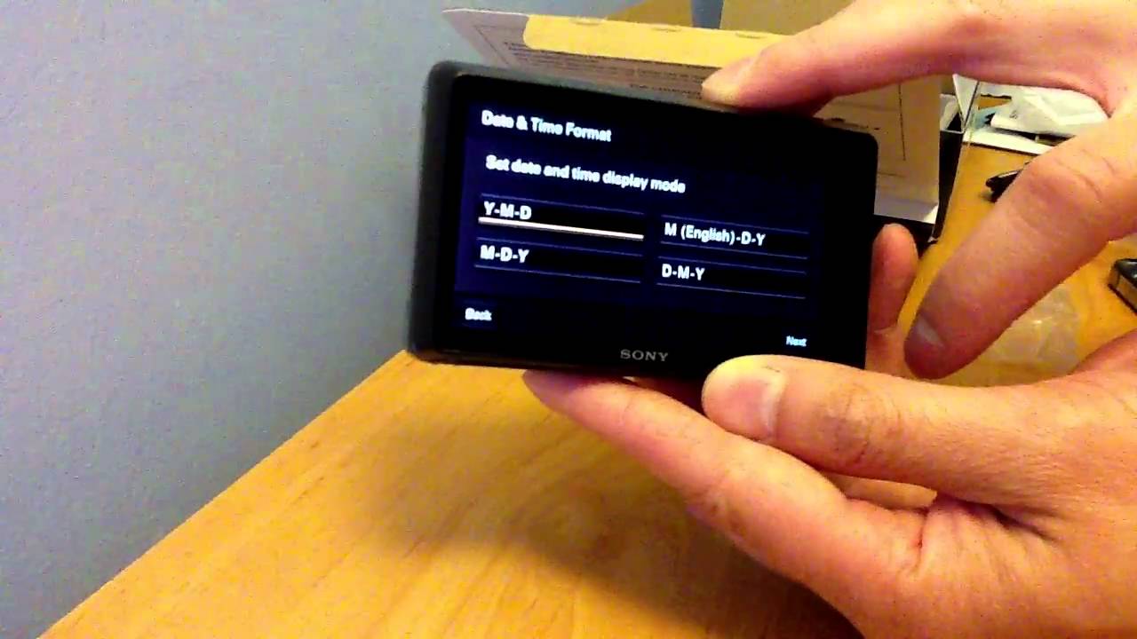 Initial setup of Sony TX100V - YouTube