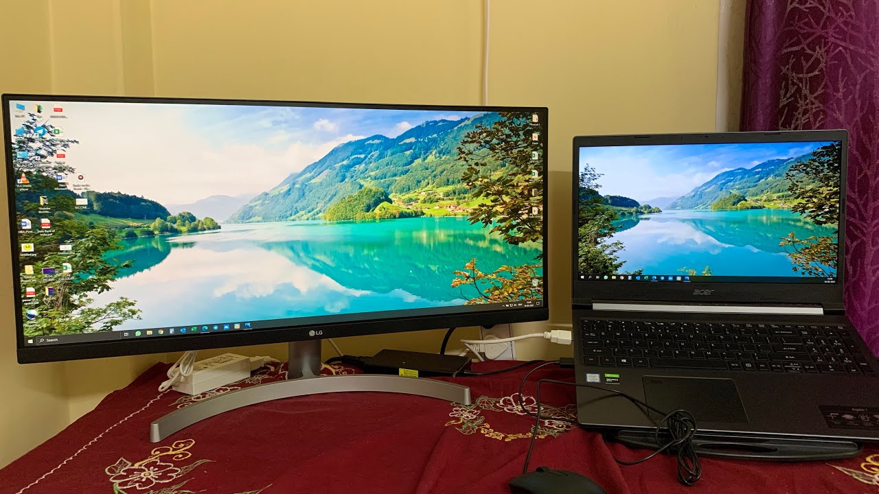How to Connect an external monitor to Laptop - YouTube