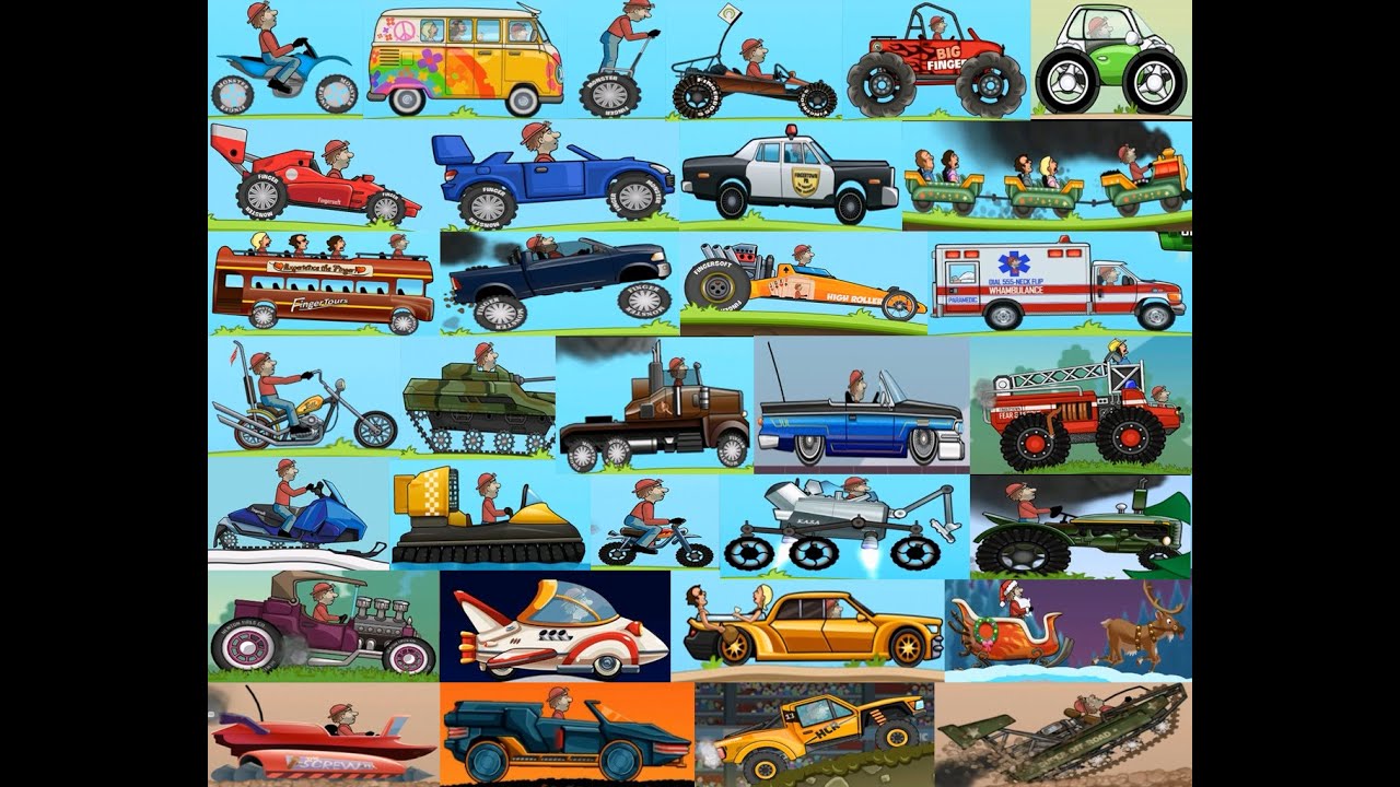 Hill Climb Racing – All Vehicles Unlock! - YouTube