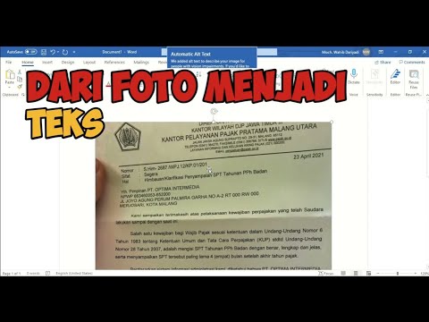 Cara Mengubah Gambar Foto Teks Menjadi Teks Yang bisa diedit - YouTube