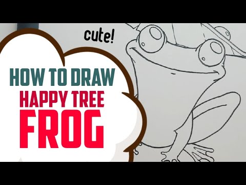 How to Draw A Tree Frog : learn art easy! - YouTube