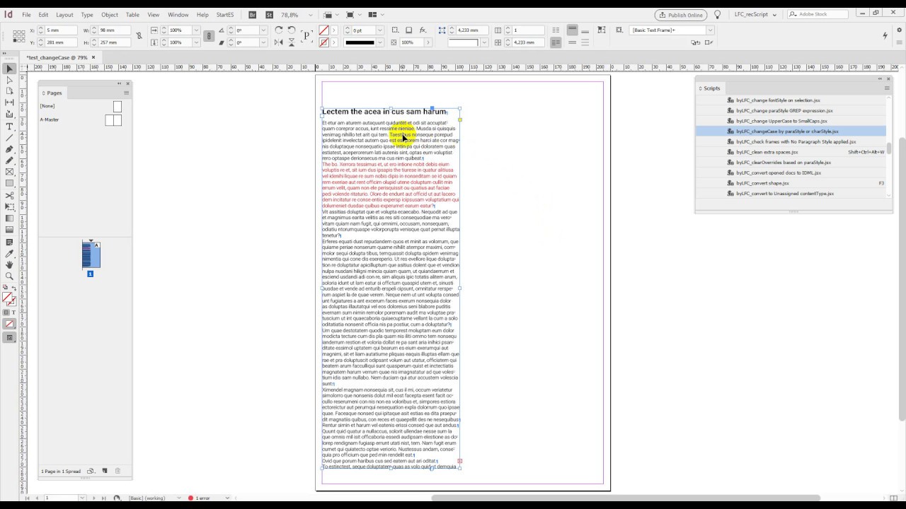 InDesign JavaScript by LFCorullón | Change case based on style - YouTube