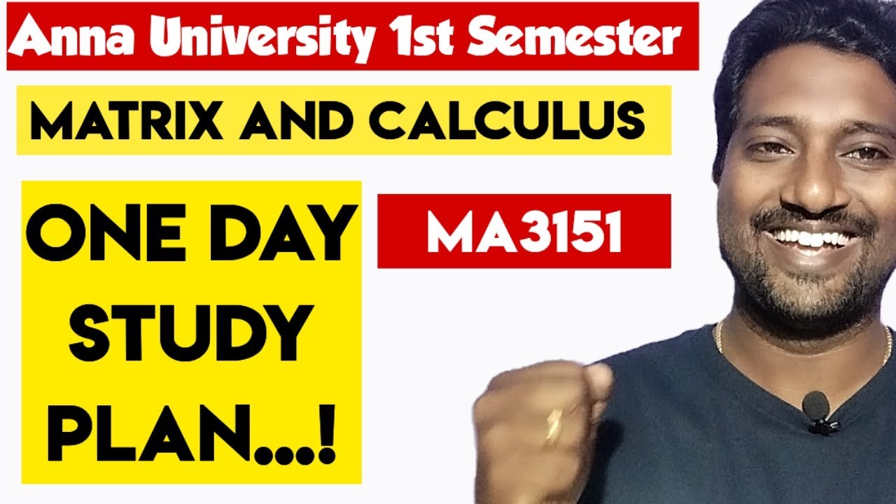 MA3151|Matrix and Calculus|Important Questions|With|Best Study Plan ...