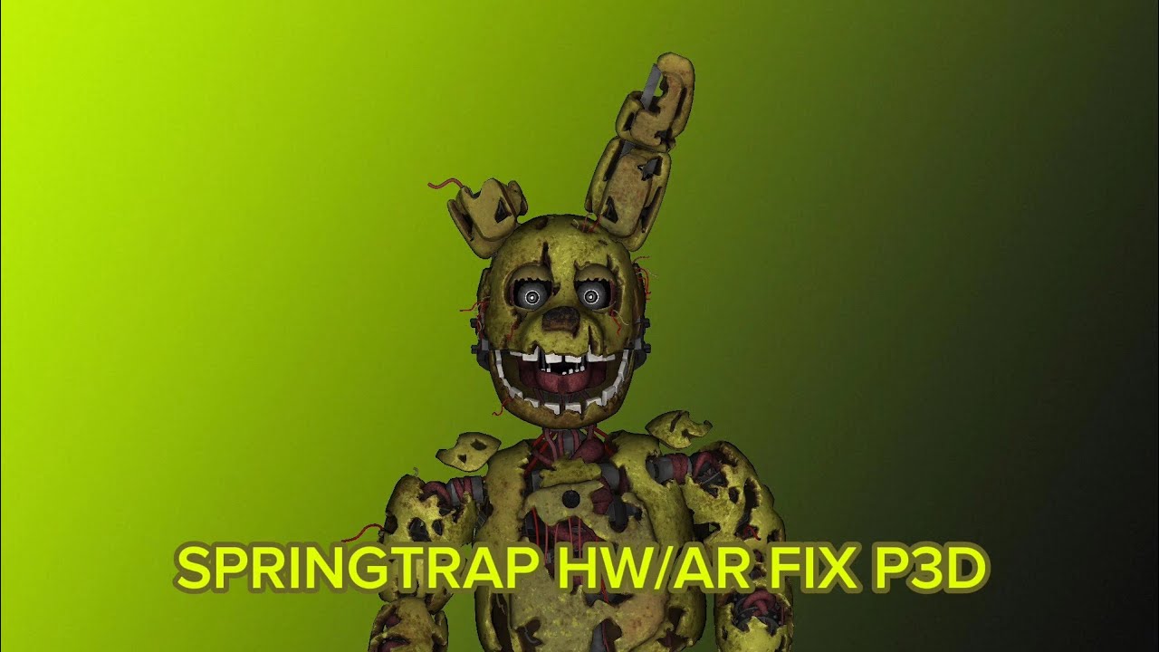 แจกตัวละคร Springtrap HW/AR Fix download prisma3d - YouTube