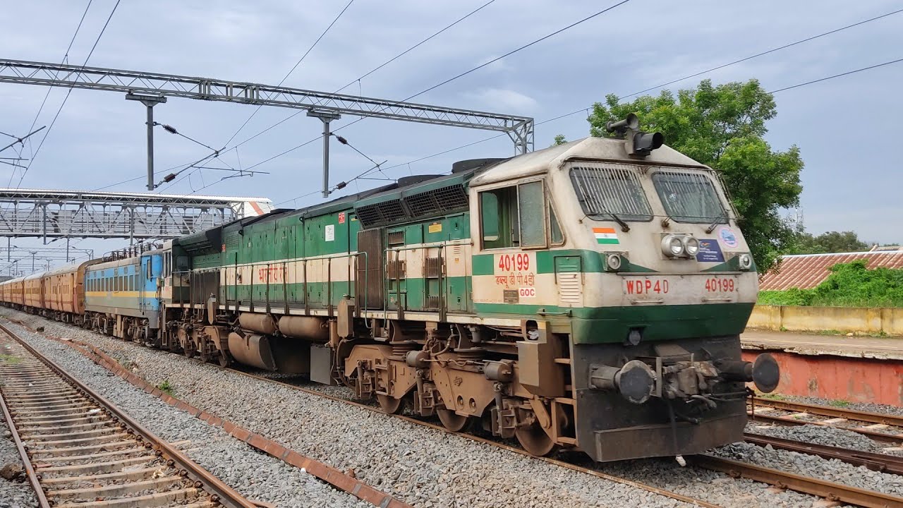 GOC WDP4D + AJINI WAG7 With 07695 Secunderabad - Rameswaram Special ...