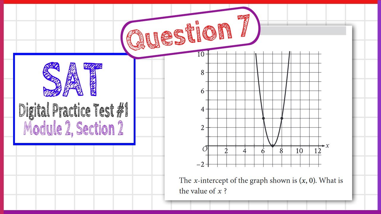 Question 7 from SAT Digital Practice Test 1, Module 2, Section 2 - YouTube