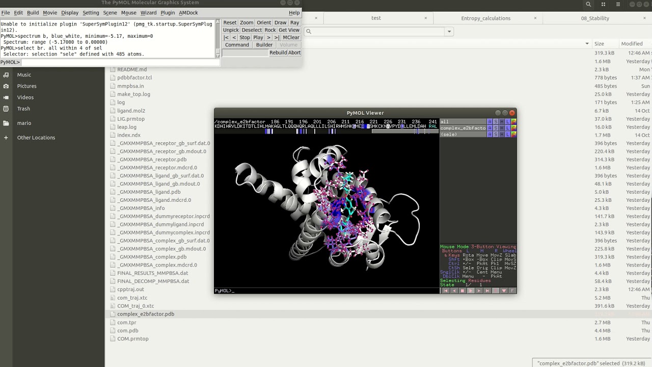 per-residue bfactor coloring with PyMOL - YouTube