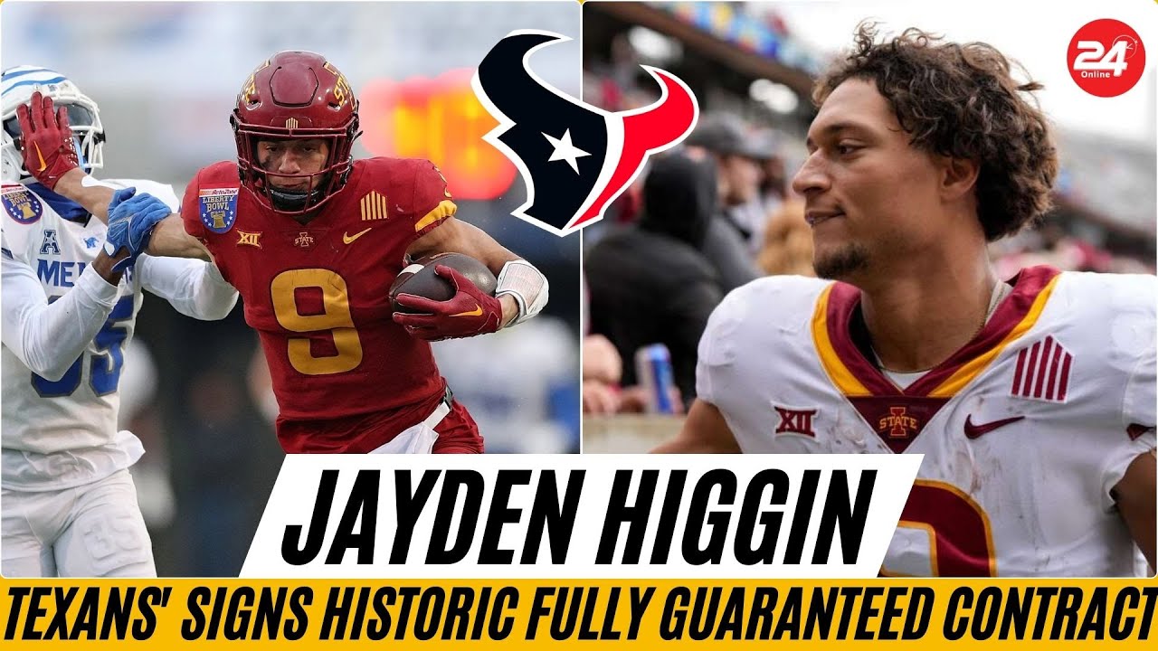 Texans' Jayden Higgins Signs Historic Fully Guaranteed Contract - YouTube