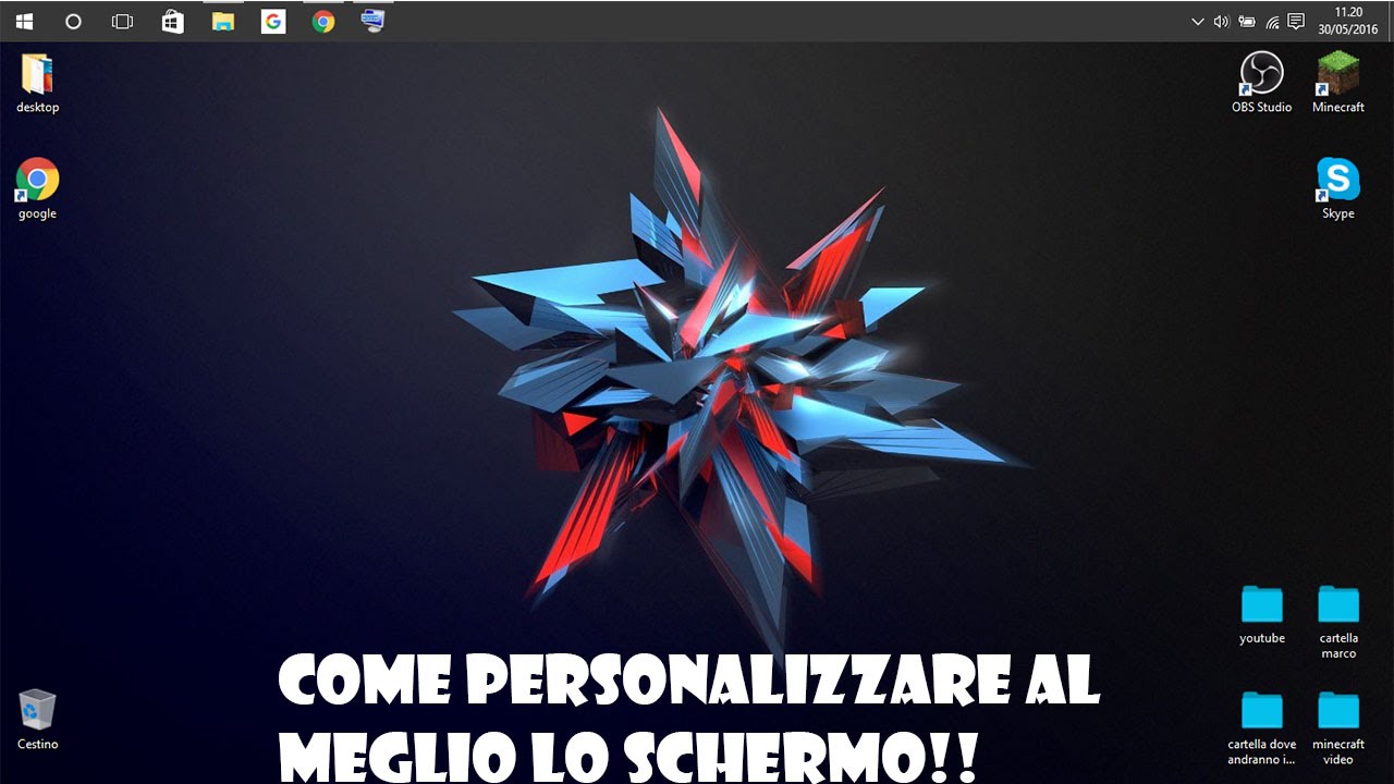Tutorial Come personalizzare al meglio il DESKTOP windows 10 - YouTube