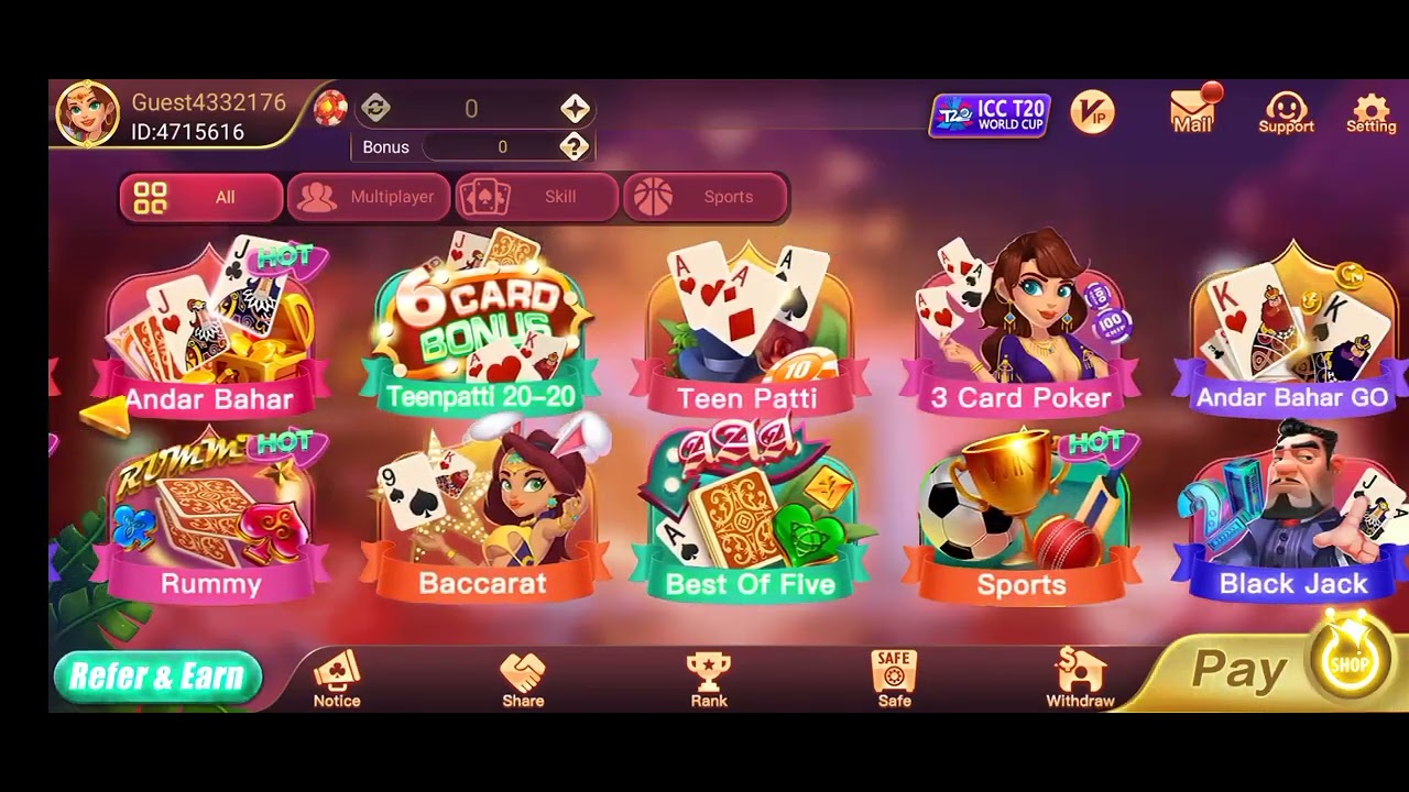 rummy yes is the best app for earning money for extra bonus - YouTube