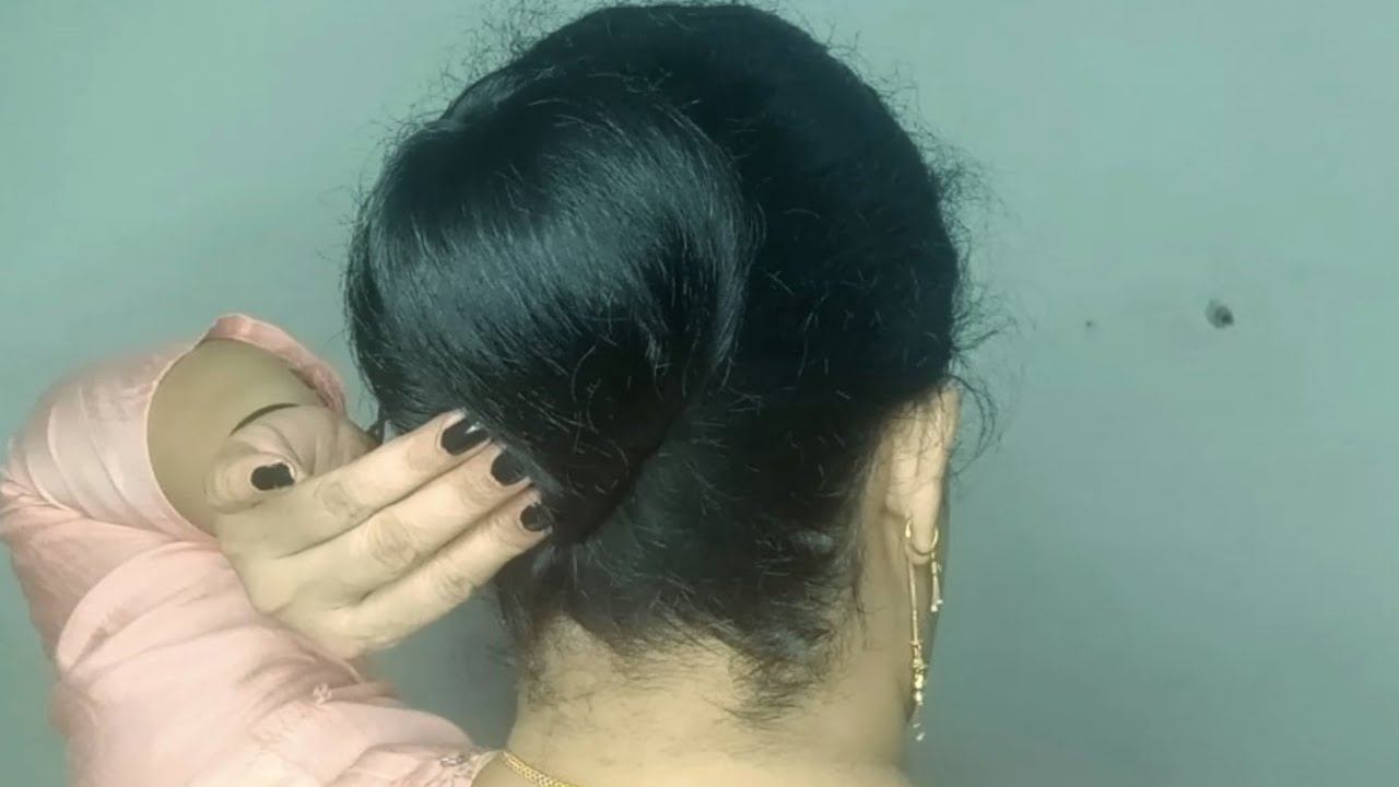 Simple & Easy Juda Hairstyle Using Clutcher ! Clutcher Juda Hairstyle ...