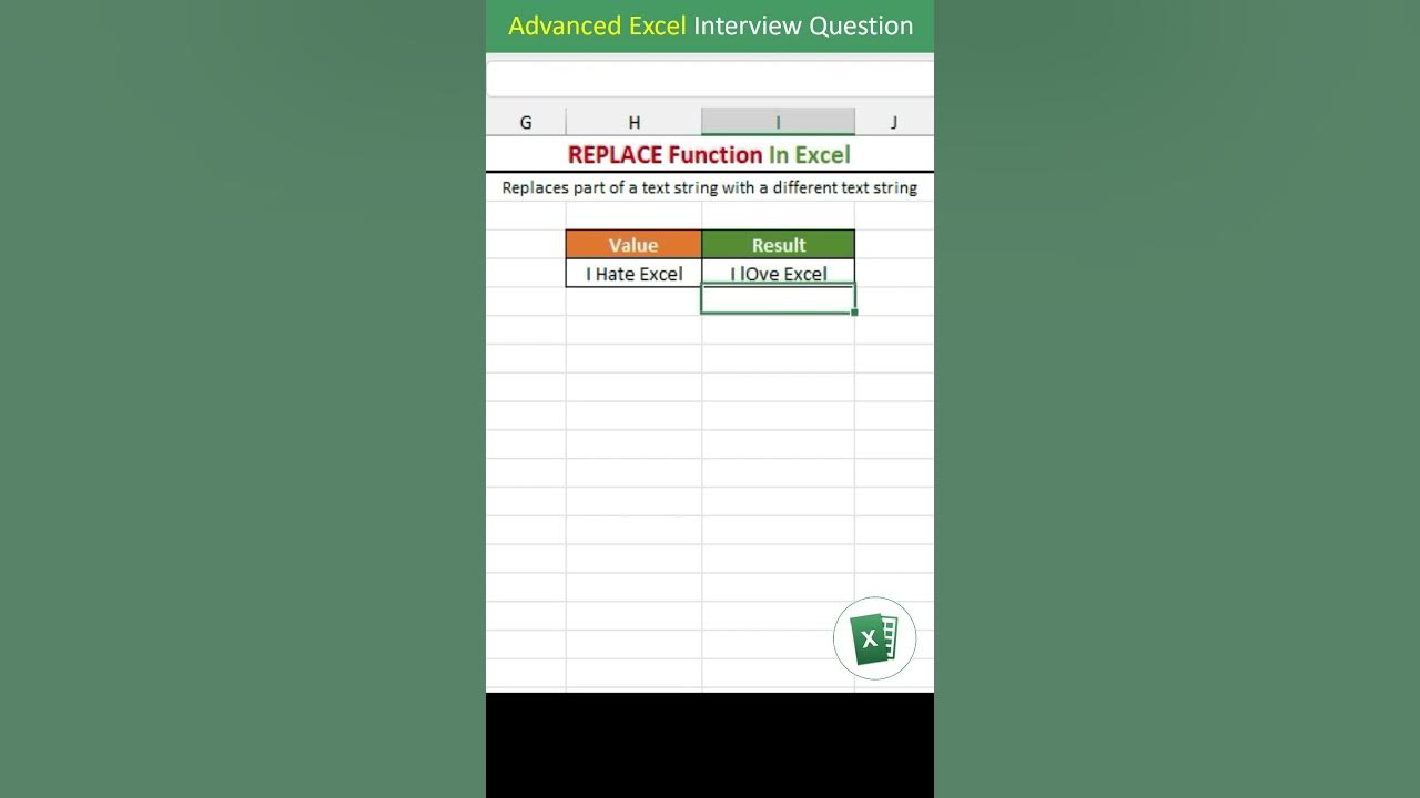 REPLACE function in excel | REPLACE formula in excel | excel interview questions excel tips ...