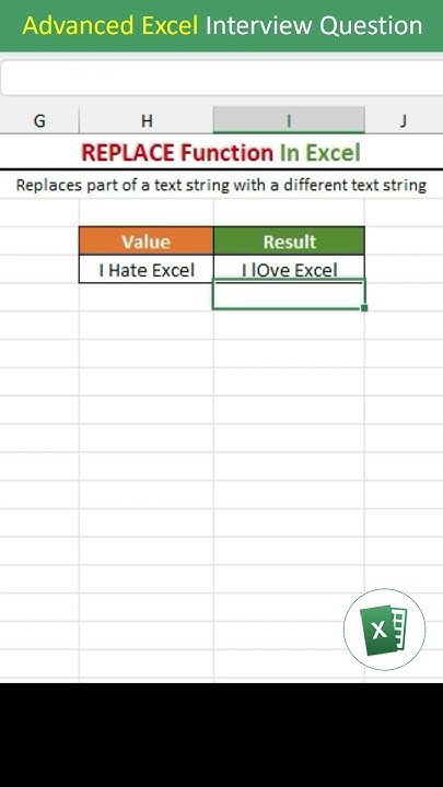 REPLACE function in excel | REPLACE formula in excel | excel interview questions excel tips ...