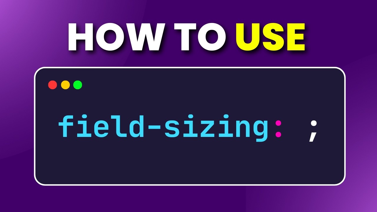 This CSS Property Will Blow Your Mind (Field-Sizing Explained) - YouTube
