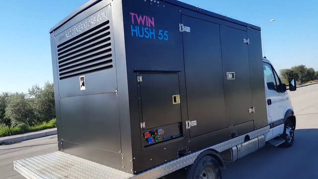 NED Generators sound test HUSH 55 TWIN ALUMINIUM - YouTube