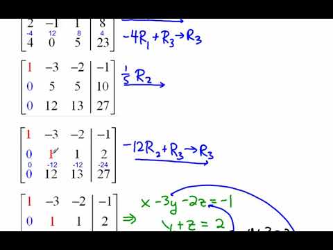 Guassian Elimination with System of 3 Equations - YouTube