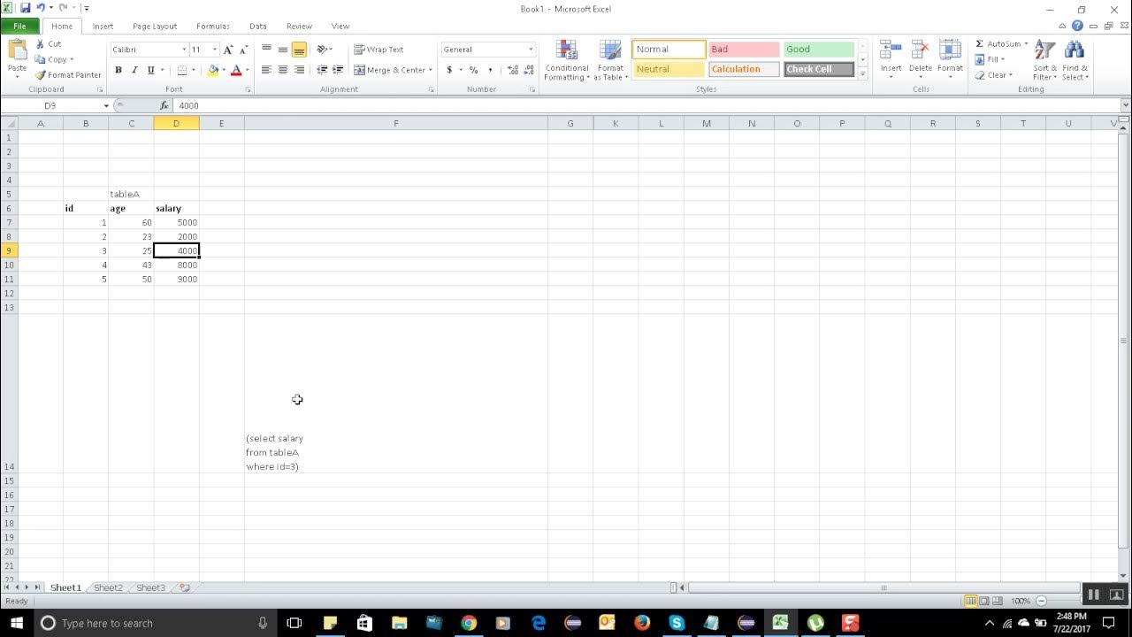 SQL: subquery /nested query - YouTube