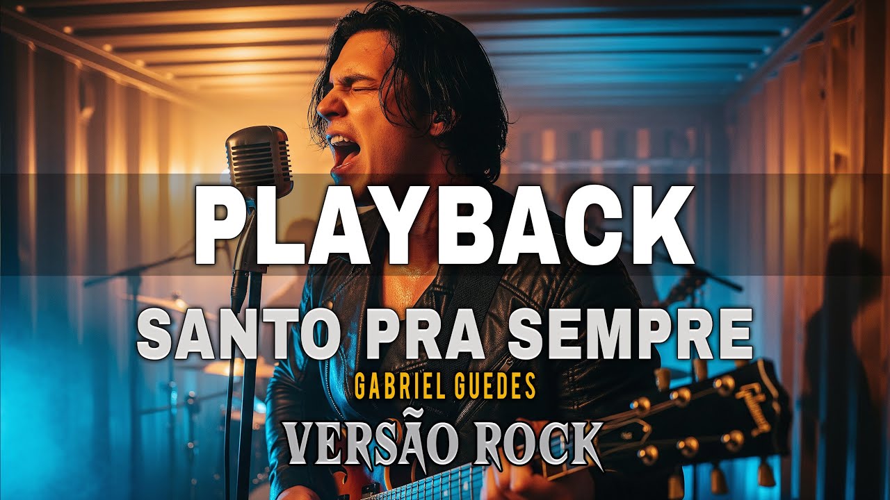 Santo Pra Sempre (Playback Rock) 🔥 | Gabriel Guedes | Gospel Rock - YouTube