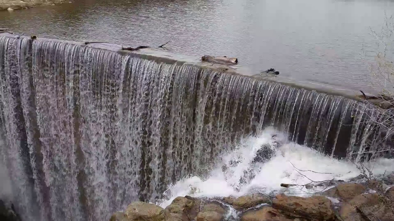 Fain lake dam overflowing - YouTube