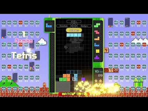 my tetris clear sends 8 lines again at the top 10 in tetris 99 today!!! - YouTube