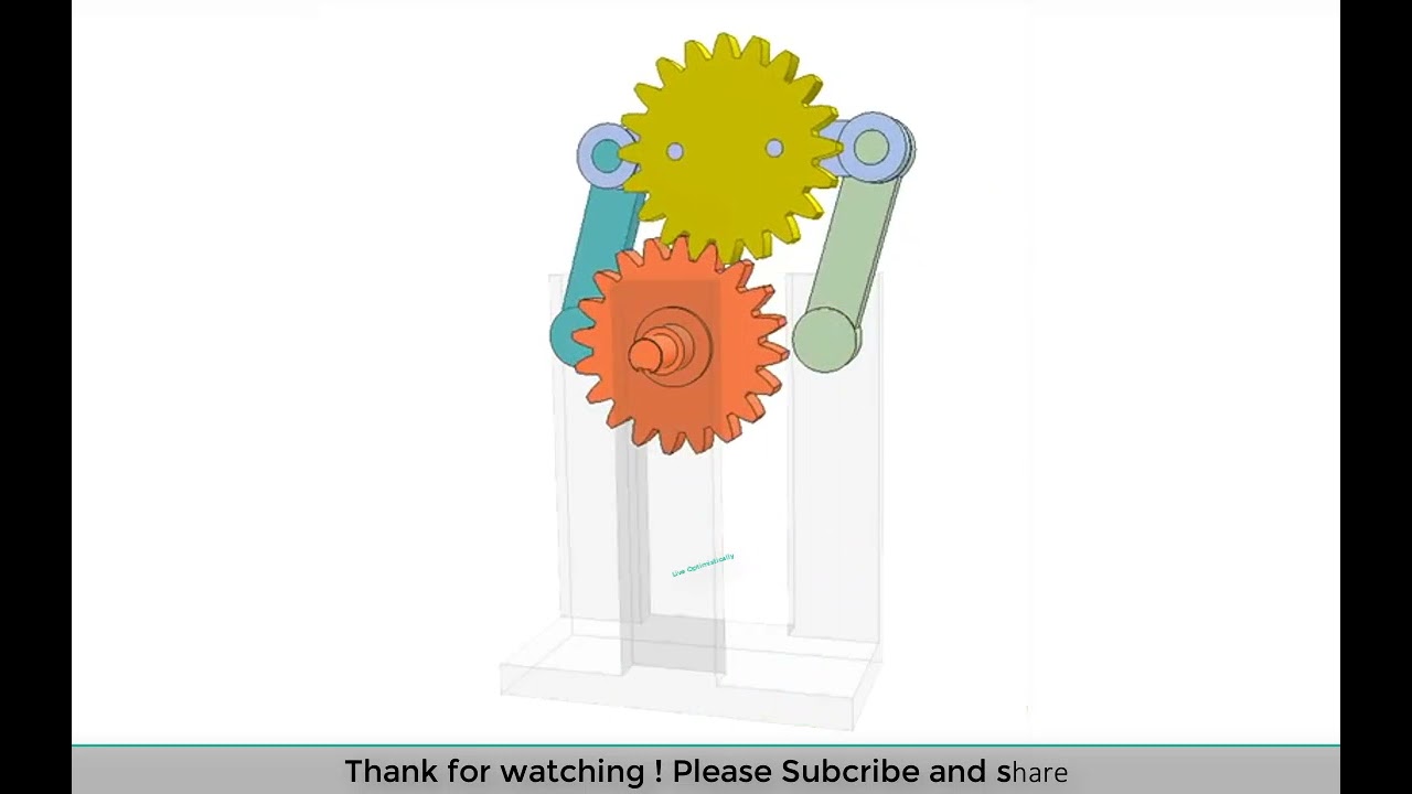 Rotation to translation mechanism 1; Keeping direction unchanged during ...
