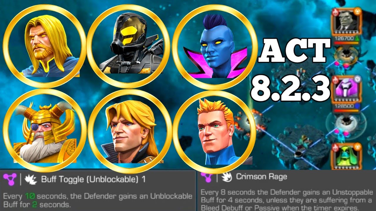 Act 8.2.3 Exploration • Buff Toggle / Crimsin Rage Nodes • Mcoc ...