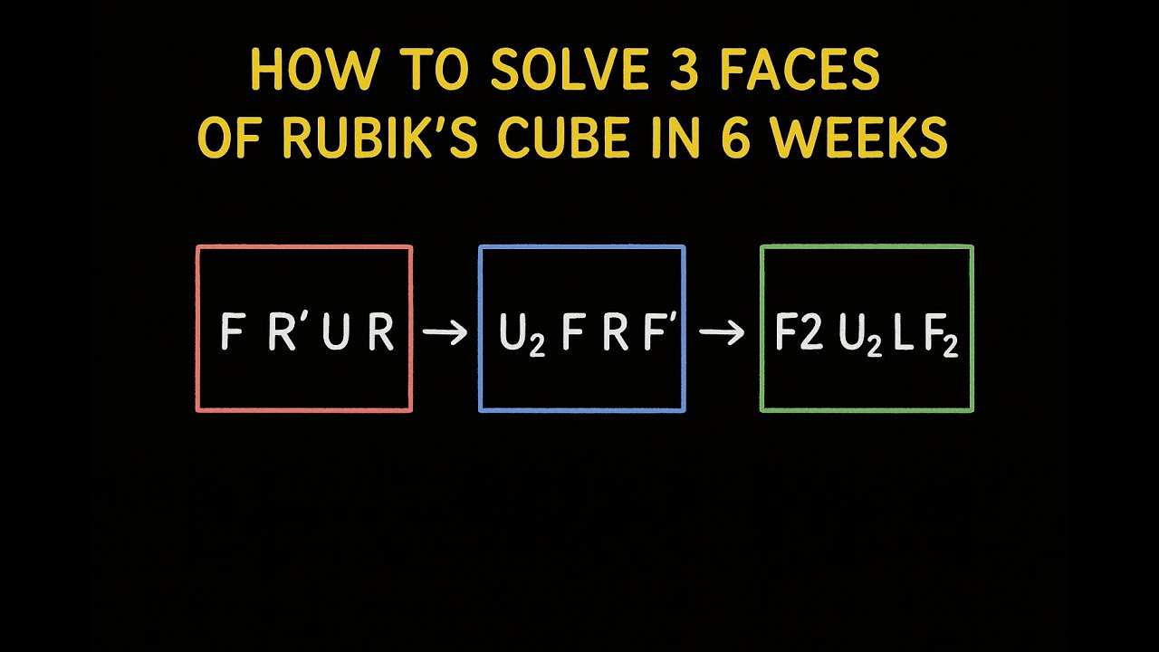 How to Solve 3 Faces of Rubiks Cube in 6 Weeks | Step-by-Step ...