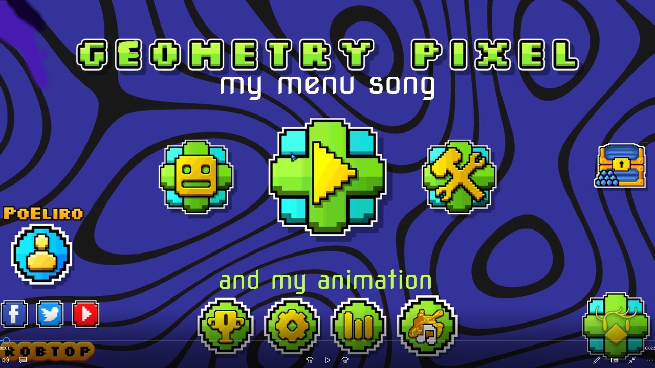 my Geometry Dash menu an hour and a half (i think) - YouTube