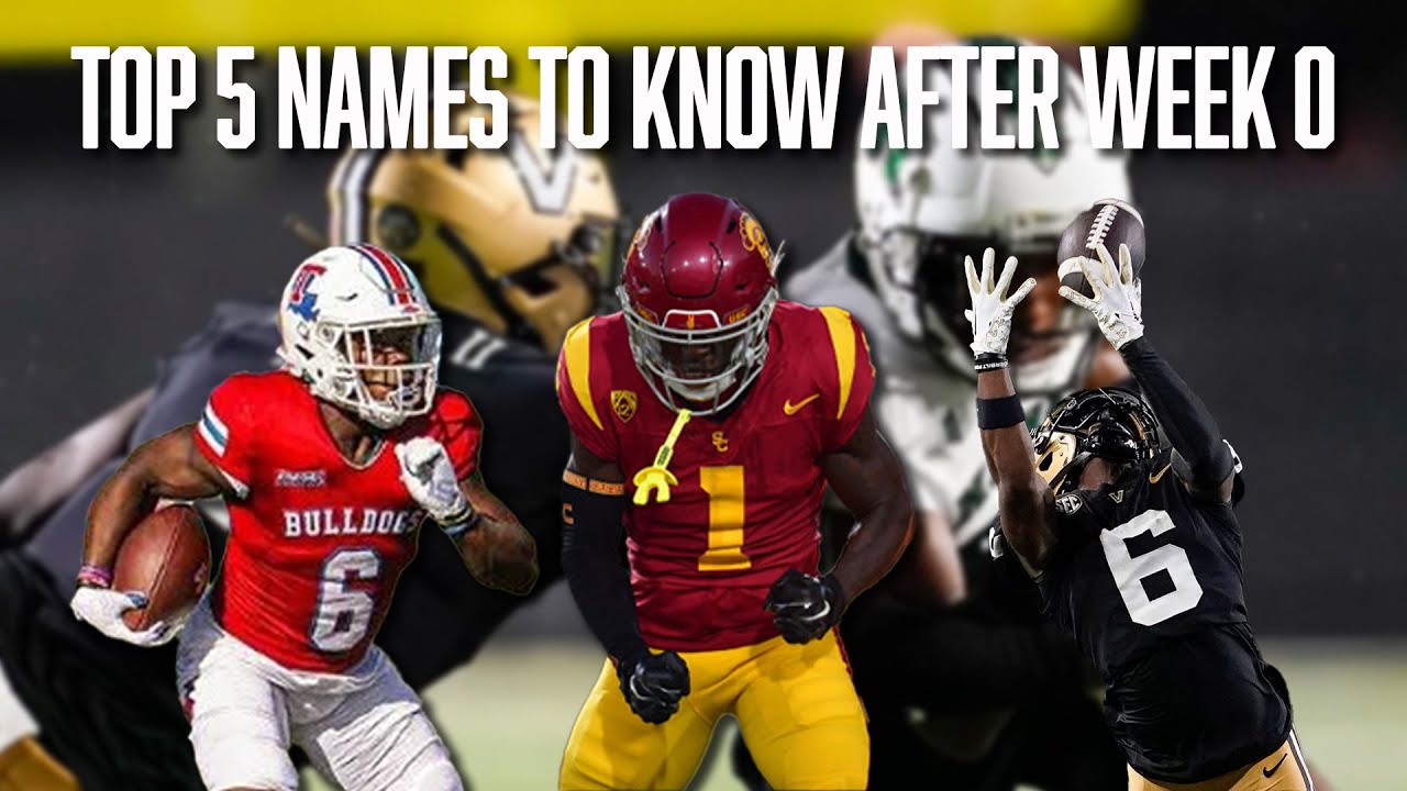 Top 5 Names to Know After Week 0 | Zachariah Branch | Smoke Harris ...