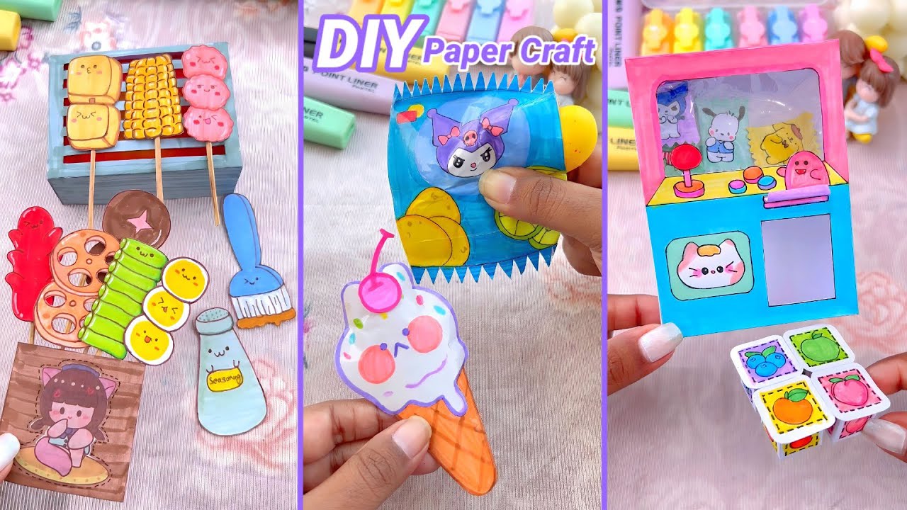 DIY Miniature Crafts Idea / Easy Craft Ideas / miniature food /school ...