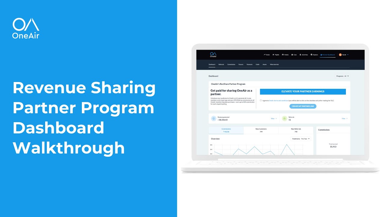 Introducing OneAir Custom Revenue Sharing Program Dashboard - YouTube