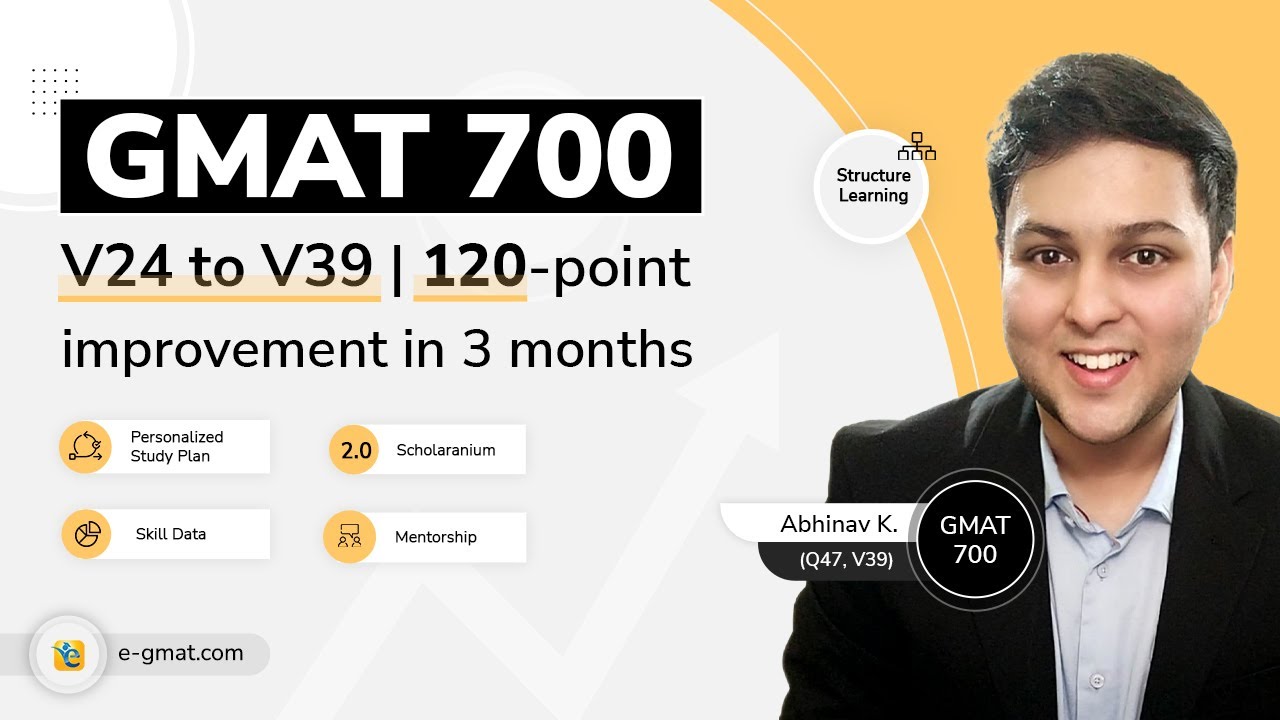 GMAT 700 | V24 to V39 in 3 months | Structure and strategies powered ...