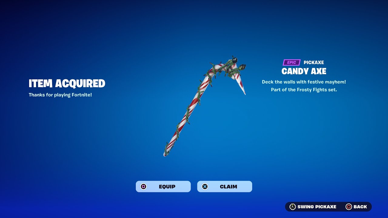 CANDY AXE PICKAXE RETURN RELEASE DATE IN FORTNITE ITEM SHOP CHAPTER 5 ...