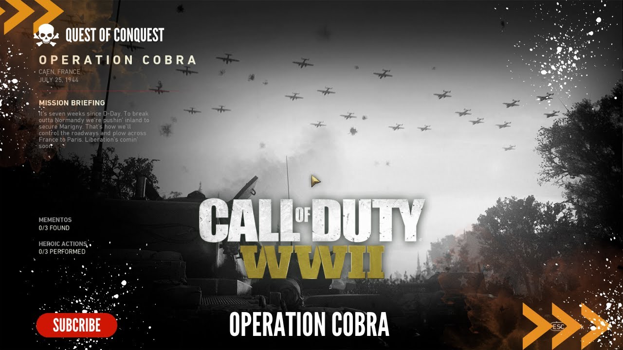 OPERATION COBRA CAEN | FRANCE JULY 25, 1944 | Call of Duty: WWII # ...