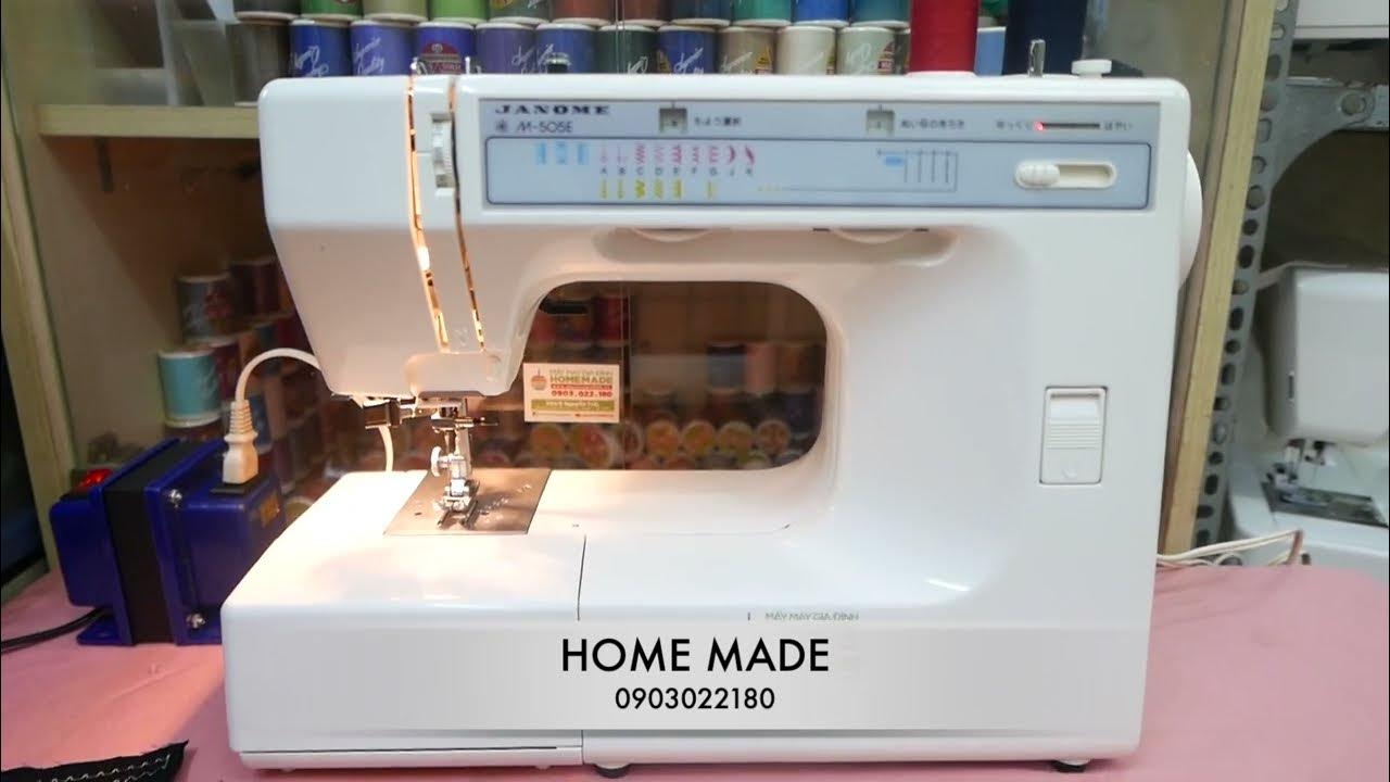 GIỚI THIỆU MÁY JANOME M505E 16 KIỂU MAY, Ổ SUỐT KIM LOẠI NEW 95% (090 30 22 180) - YouTube