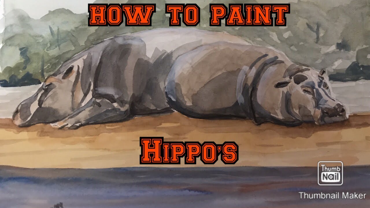 How to paint hippo’s - YouTube