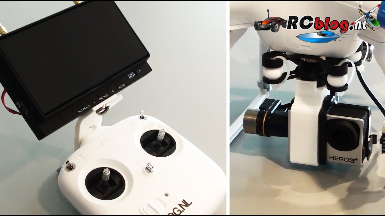 Rave Aerial Video DJI FPV Monitor Mount + H3-3D Travel Bracket video ...