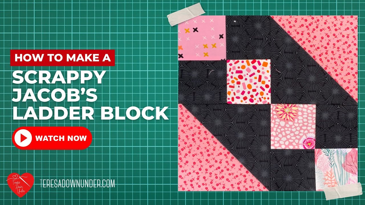 How to make a scrappy Jacob's ladder quilt block - YouTube