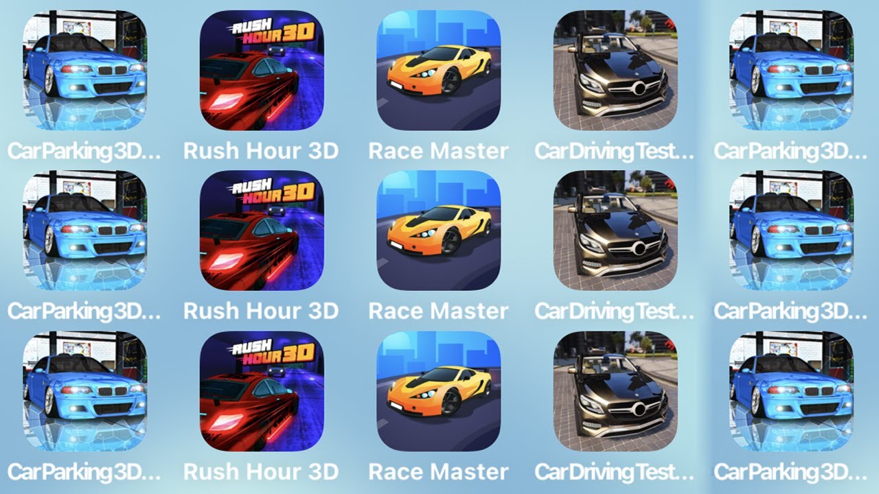 Car Parking 3D, Rush Hour 3D, Car Driving Test and More Car Games iPad ...