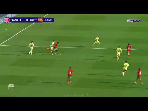 Yassine Gessime really showed out vs Spain — 1 goal, 1 assist, pure class 🔥🇲🇦