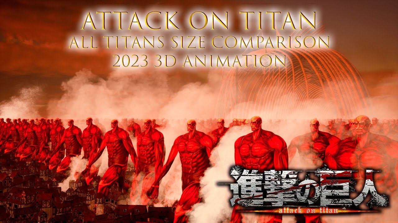 Attack on Titan Season 4 - Titans Size Comparison (Animation 3D ...