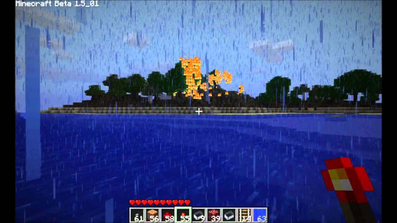 Minecraft Bug - Lightning Starts Forest Fire - YouTube