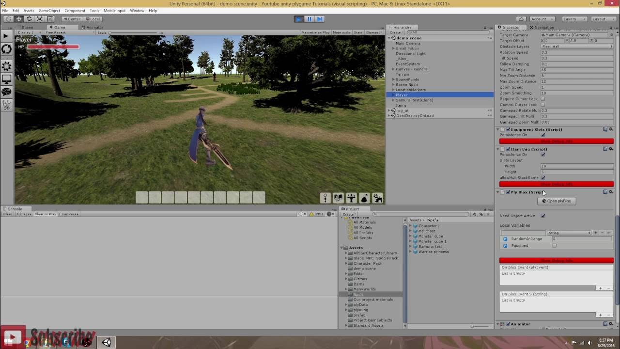 Unity Plygame visual scripting tutorial (left click skill activation) #20 - YouTube