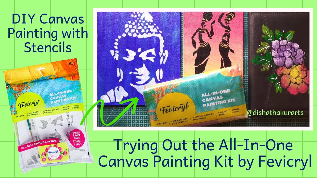 Trying Out The All In One Canvas Painting Kit By Fevicryl Tutorial On trying-out-the-all-in-one-canvas-painting-kit-by-fevicryl-tutorial-on