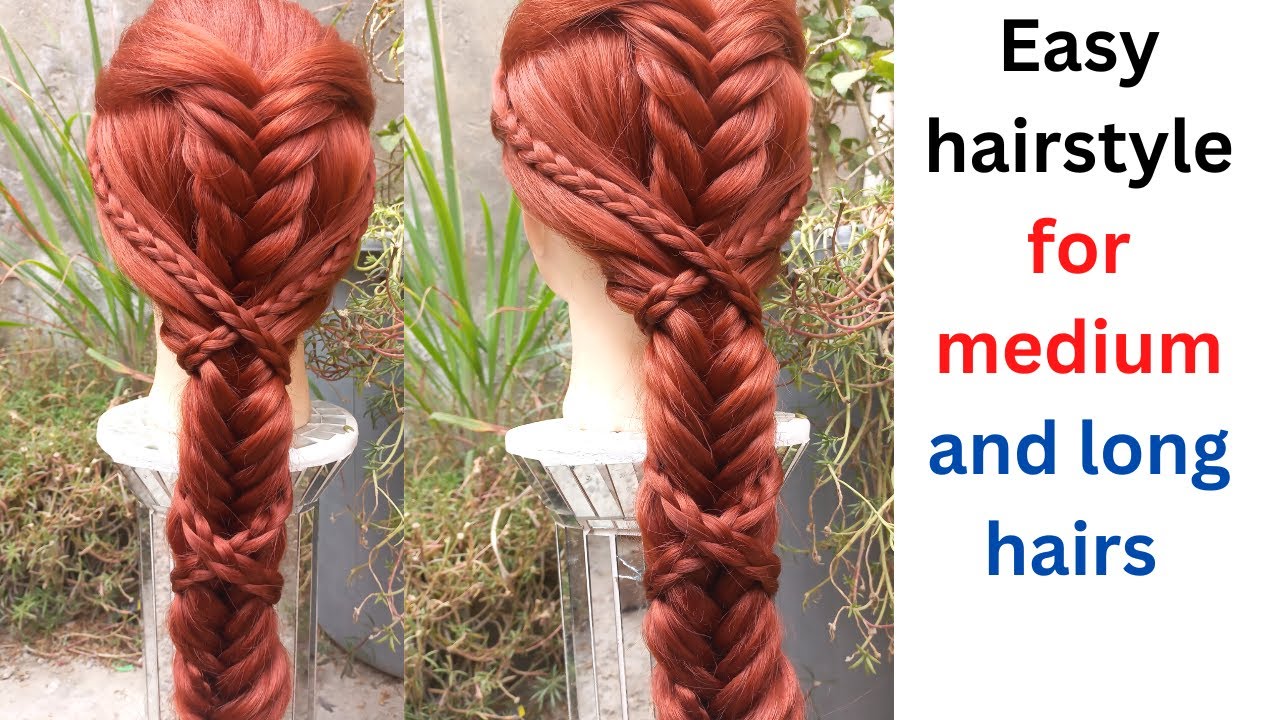 Criss Cross Braid |easy hair style girl for long hair |hairstyle for ...
