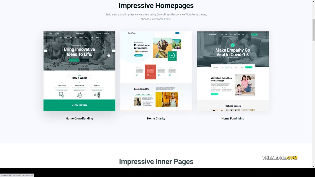 CrowdPress - Crowdfunding Responsive WordPress Theme crowdfunding environment Build Website ...