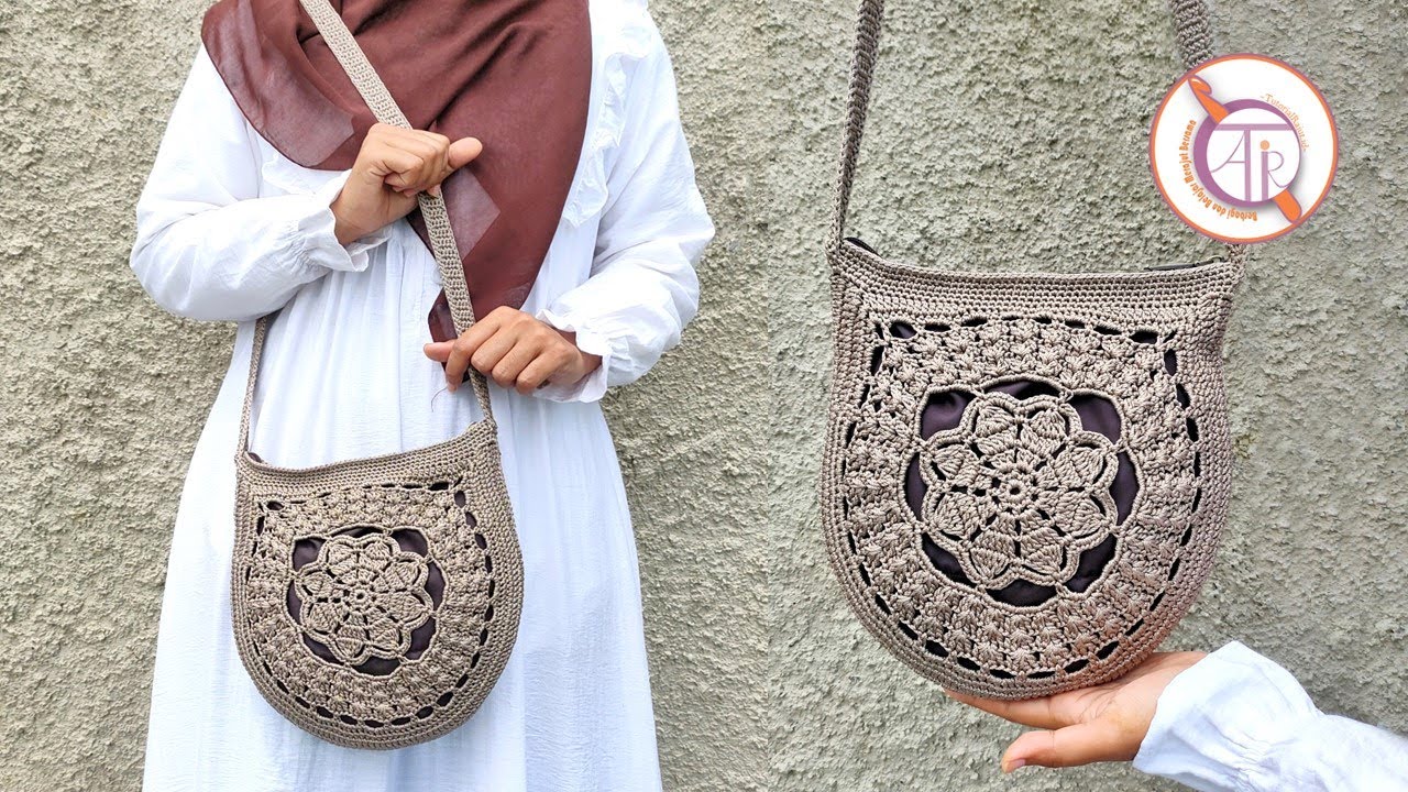 Tutorial Tas Rajut Cantik dan Unik Model Terbaru | Crochet Bag Tutorial ...